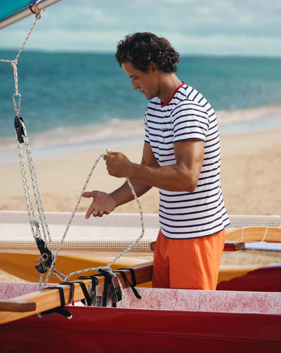 Custom Slim Fit Striped Pocket T-Shirt